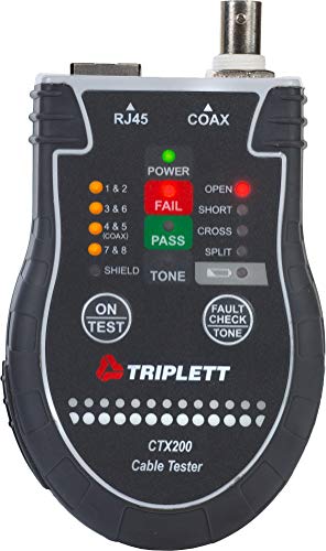 Triplett CTX200 Pocket CAT LAN Tester for RJ45, CAT 5/6, and Coax ...